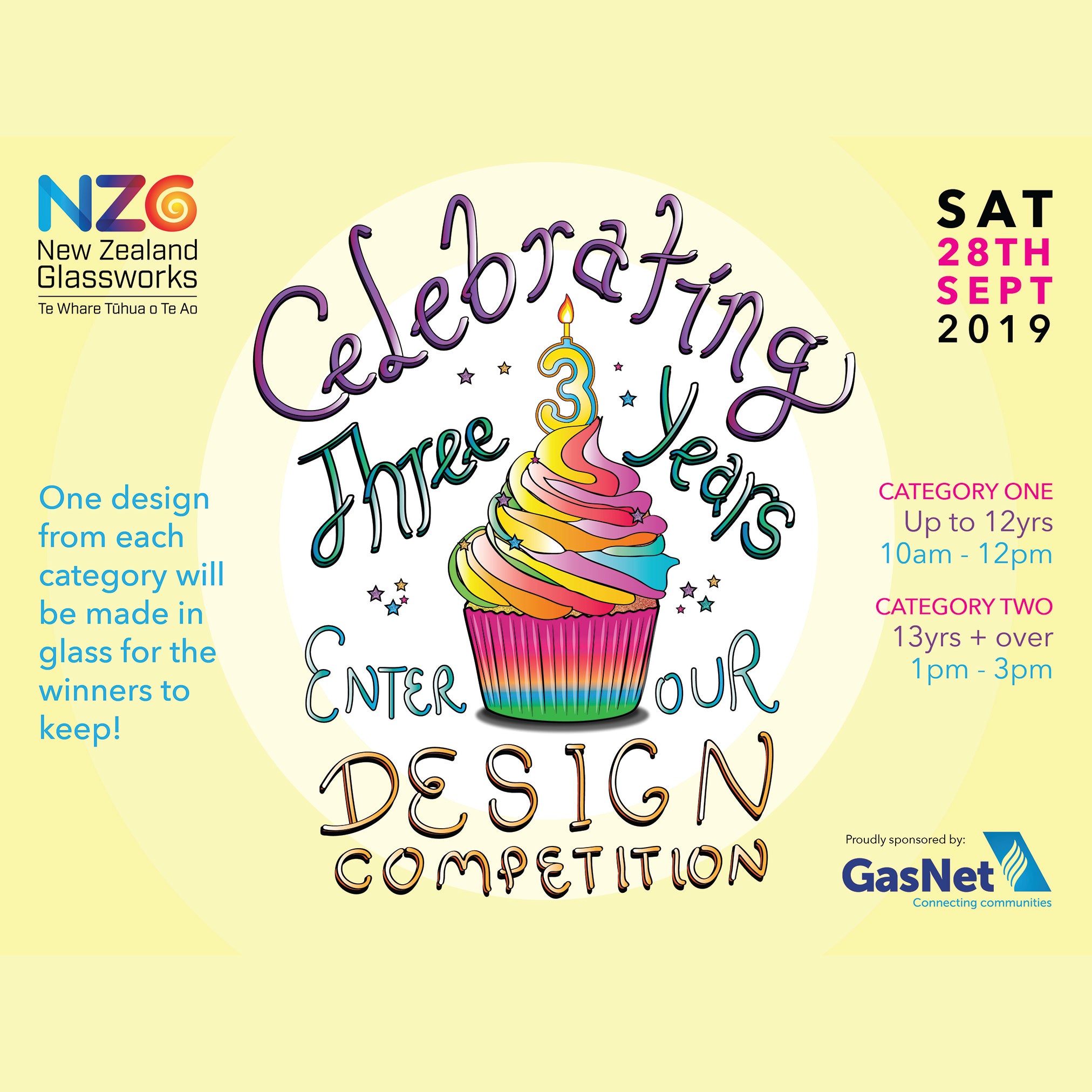 NZG 3rd Birthday Design Competition – New Zealand Glassworks