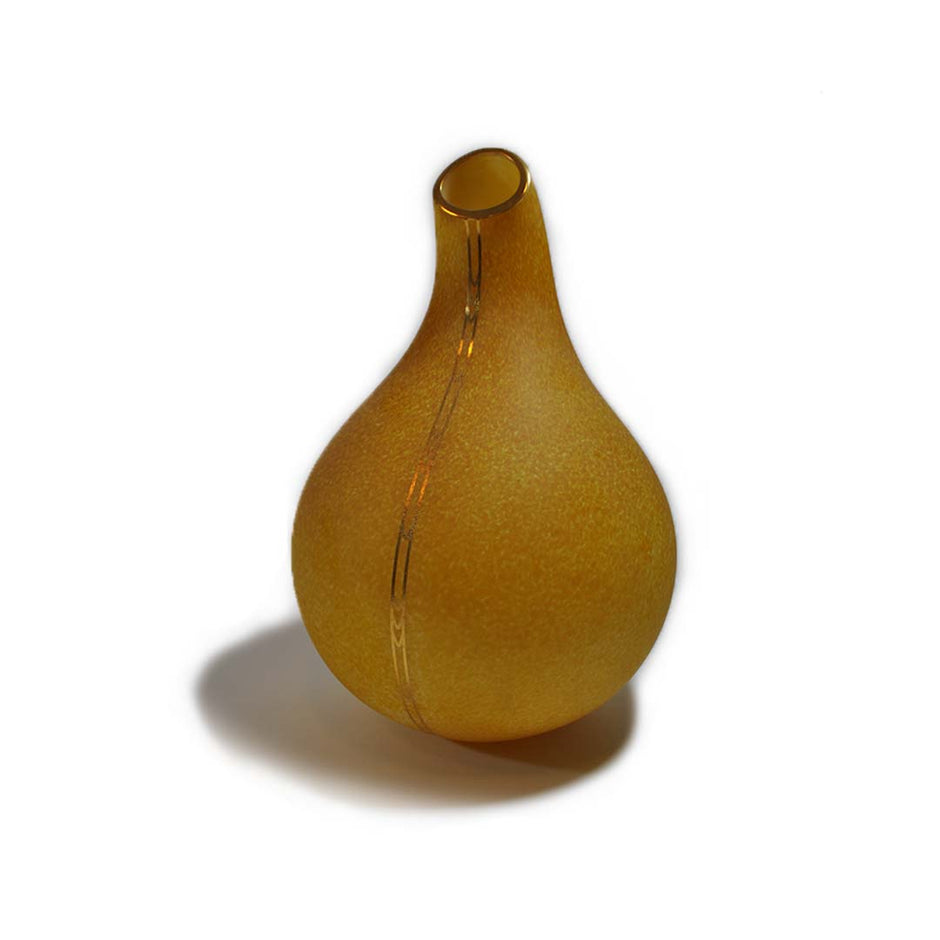 Gold Etched Gourd | Te Rongo Kirkwood – New Zealand Glassworks